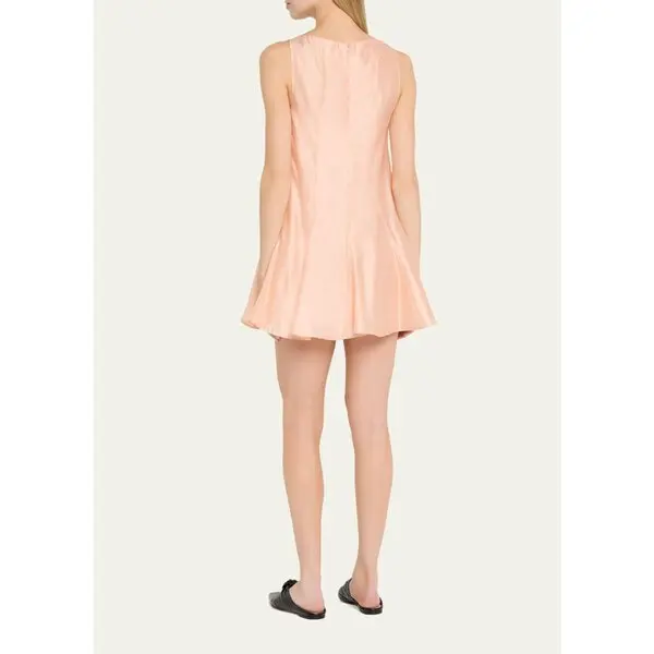 Khaite Mags Sleeveless Paneled Short Dress