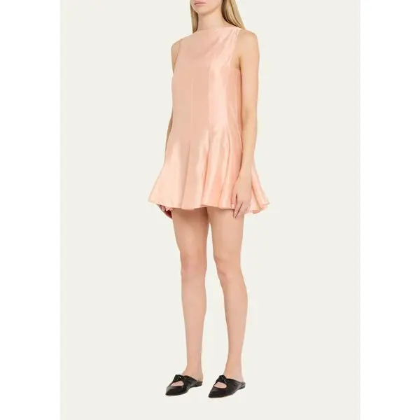Khaite Mags Sleeveless Paneled Short Dress