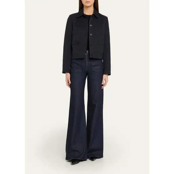 NILI LOTAN Susannah Virgin Wool Cropped Jacket