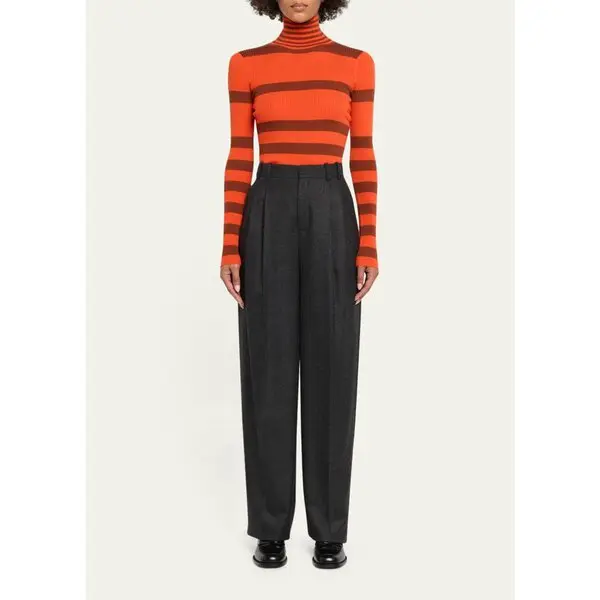 ZANKOV Runi Striped Turtleneck Top