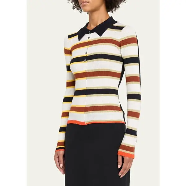 ZANKOV Caesar Striped Polo Top