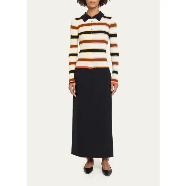 ZANKOV Caesar Striped Polo Top