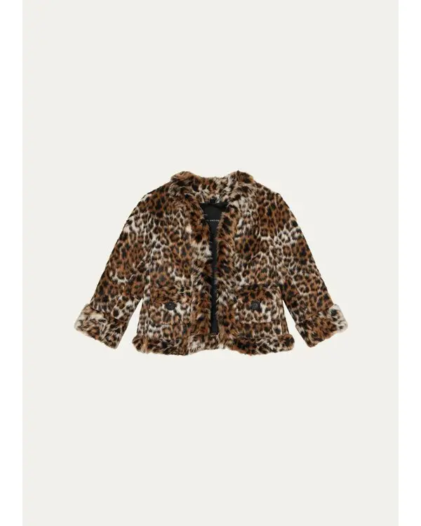 Marc Jacobs Faux Fur Leopard Print Jacket