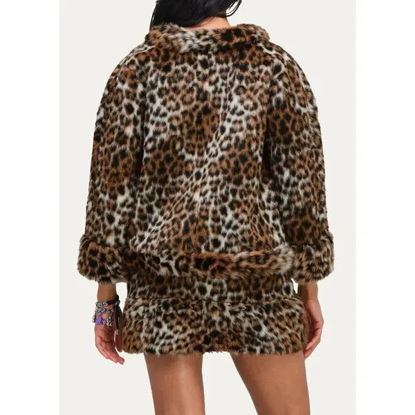 Marc Jacobs Faux Fur Leopard Print Jacket