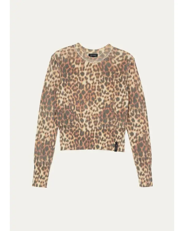 Marc Jacobs Leopard-print Cotton Sweater
