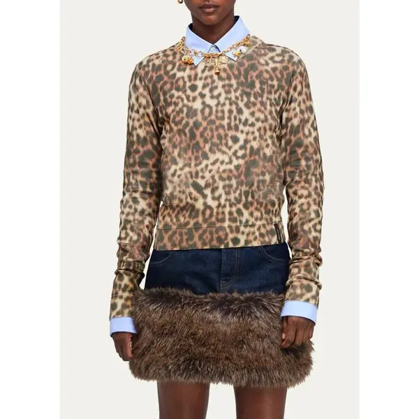 Marc Jacobs Leopard-print Cotton Sweater