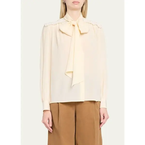 Chloé Organic Silk Crepe De Chine Blouse