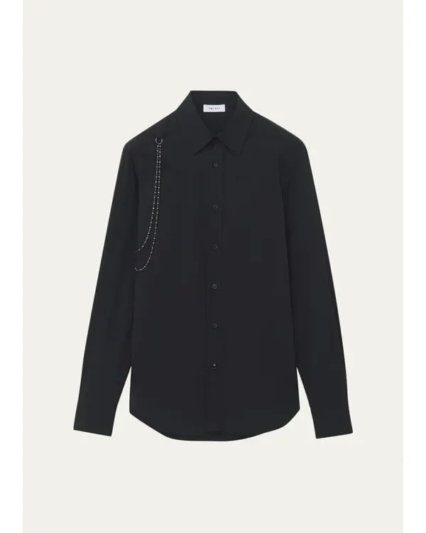 Alexander McQueen Cotton Beaded-harness Sport Shirt
