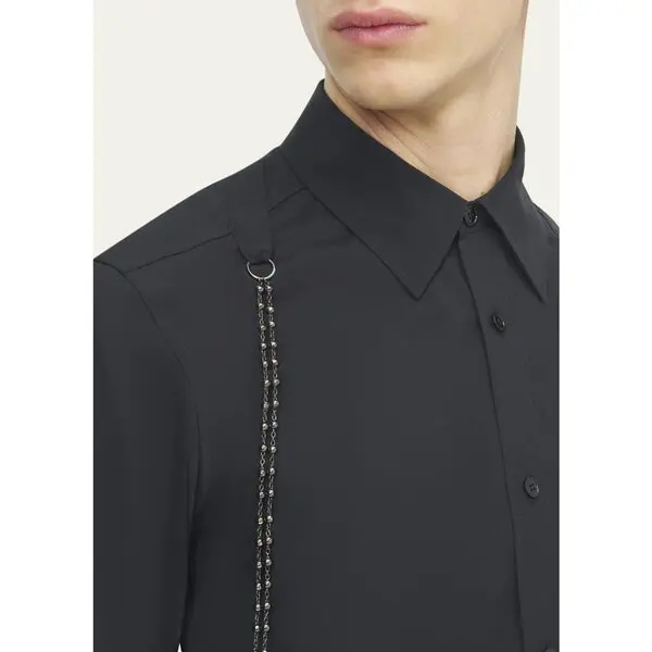 Alexander McQueen Cotton Beaded-harness Sport Shirt