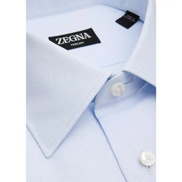 Zegna Trecapi Cotton Melange Dress Shirt