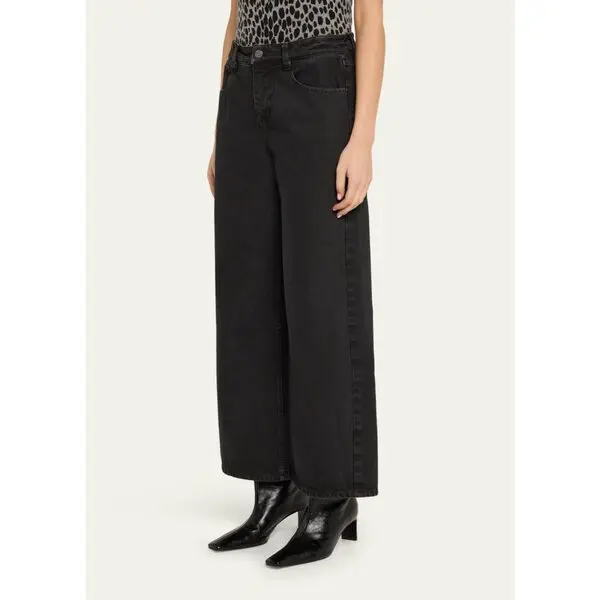 NILI LOTAN Terese Flared-leg Dark Jeans