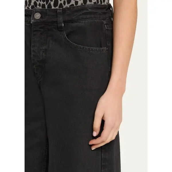 NILI LOTAN Terese Flared-leg Dark Jeans