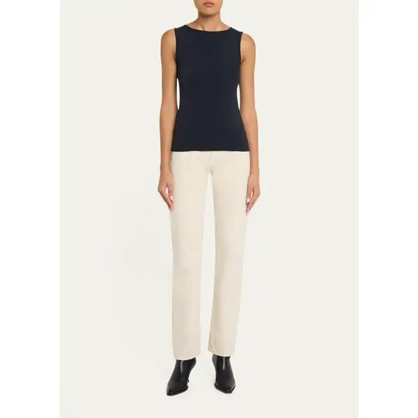 Majestic Filatures Bateau-neck Stretch Jersey Tank Top