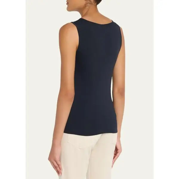 Majestic Filatures Bateau-neck Stretch Jersey Tank Top
