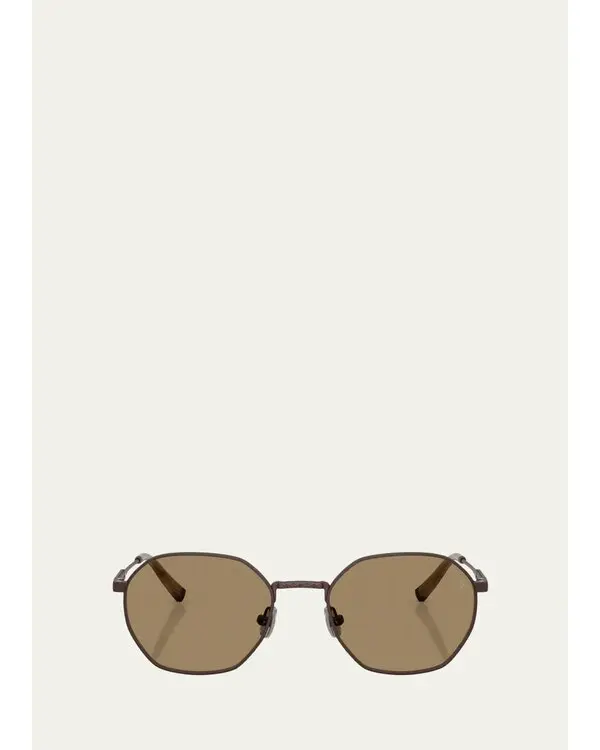 Brunello Cucinelli 51mm Geometric Sunglasses - Brown