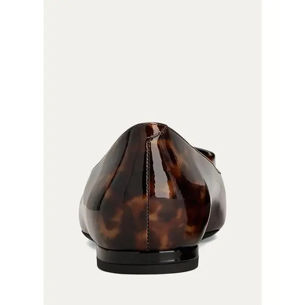 ROGER VIVIER Gommettine Turtle Printed Leather Ballerina Flats