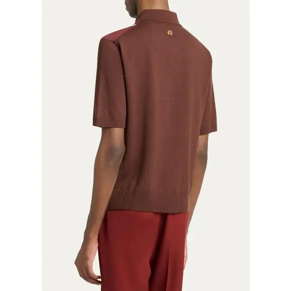 Amiri Abstract Paneled Wool-blend Short-sleeve Shirt