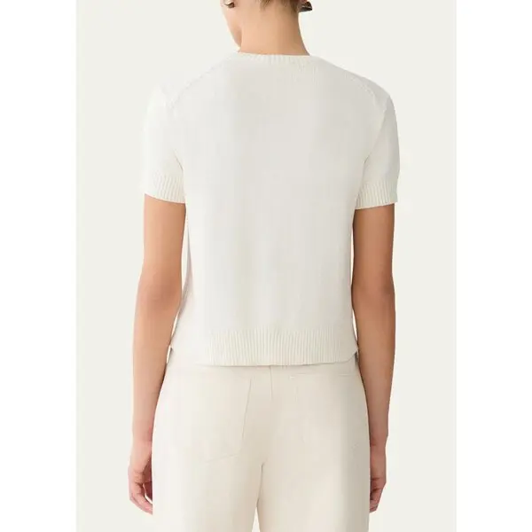 Lafayette 148 New York Crewneck Cotton-silk Cardigan