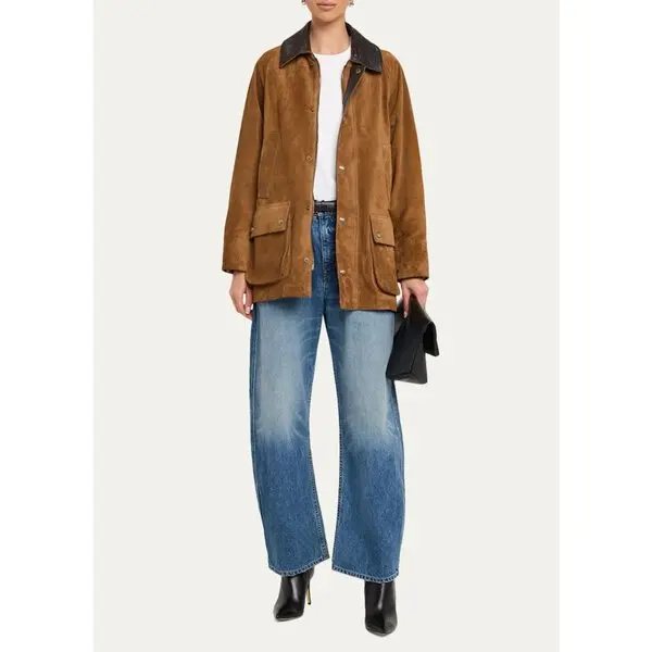 NILI LOTAN Kedem Suede Parka Jacket
