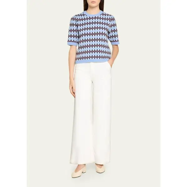 FRAME Le Slim Palazzo Pants - Natural