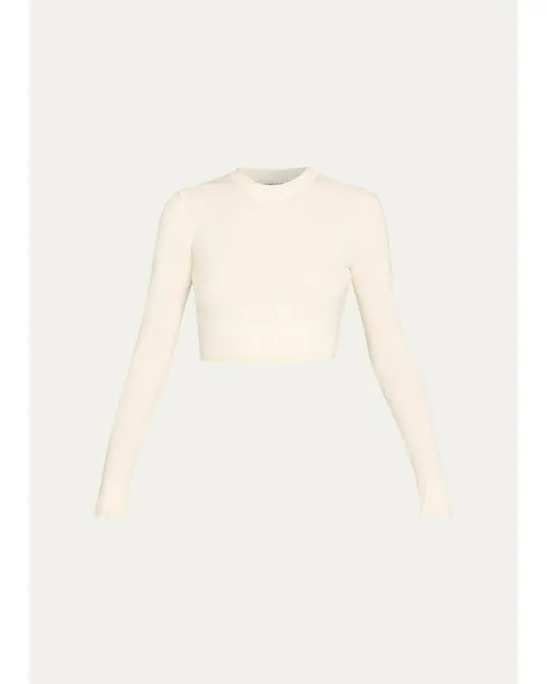 AISLING CAMPS Merino Wool Crop T-shirt