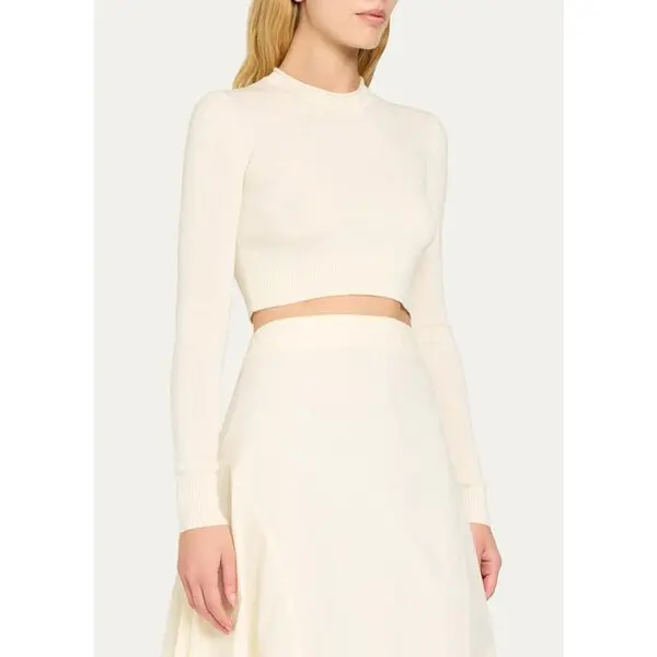 AISLING CAMPS Merino Wool Crop T-shirt