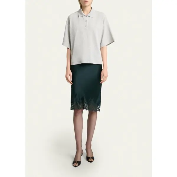 Saint Laurent Short-sleeve Oversized Polo Shirt