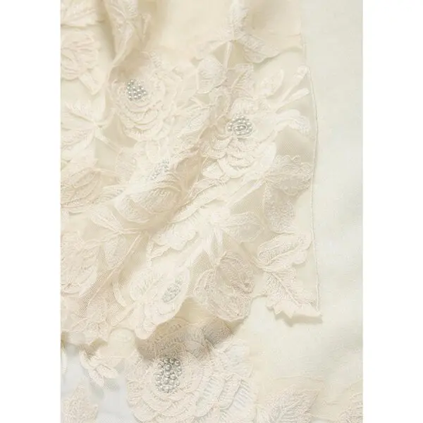 Janavi Rose Embroidered Cashmere Scarf