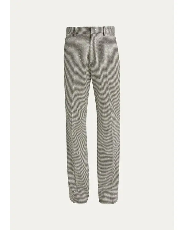 Amiri Ma Fit Houndstooth Sequin Trousers