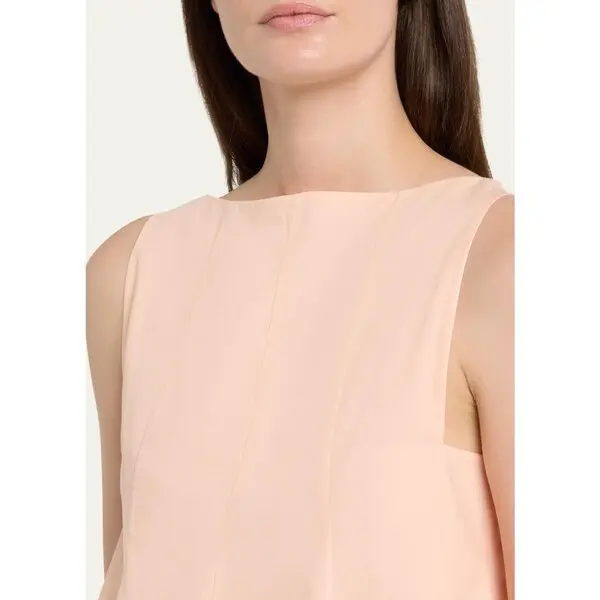 Khaite Marita Paneled Cotton Peplum Top