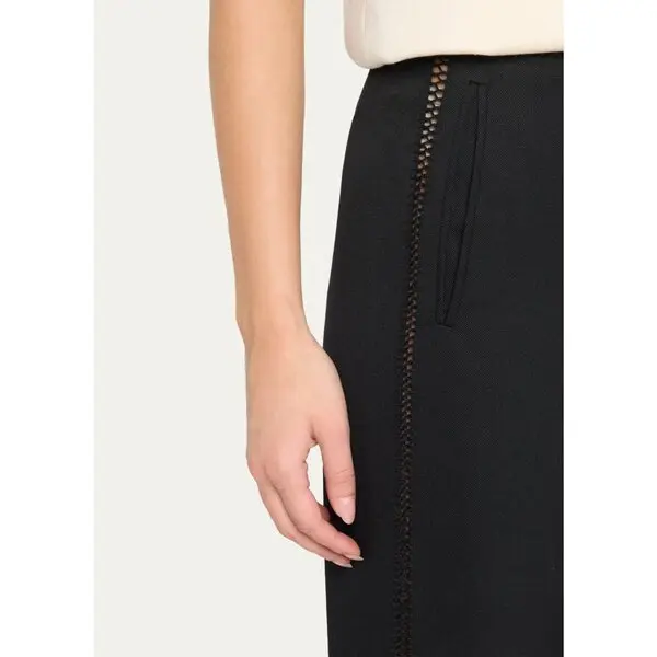 DIOTIMA Trine Handstitched Side Cutout Straight-leg Trousers