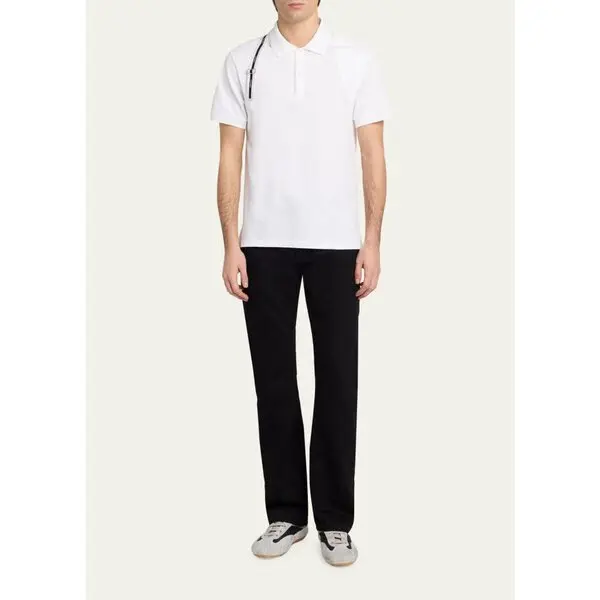 Alexander McQueen Harness Cotton Pique Polo Shirt