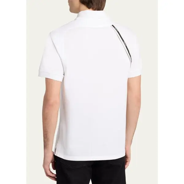 Alexander McQueen Harness Cotton Pique Polo Shirt