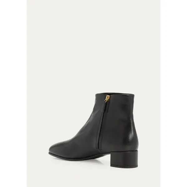 Prada 35mm Triangle Logo Leather Ankle Boots