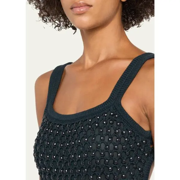 DIOTIMA Gala Embellished Net Fringe Backless Gown