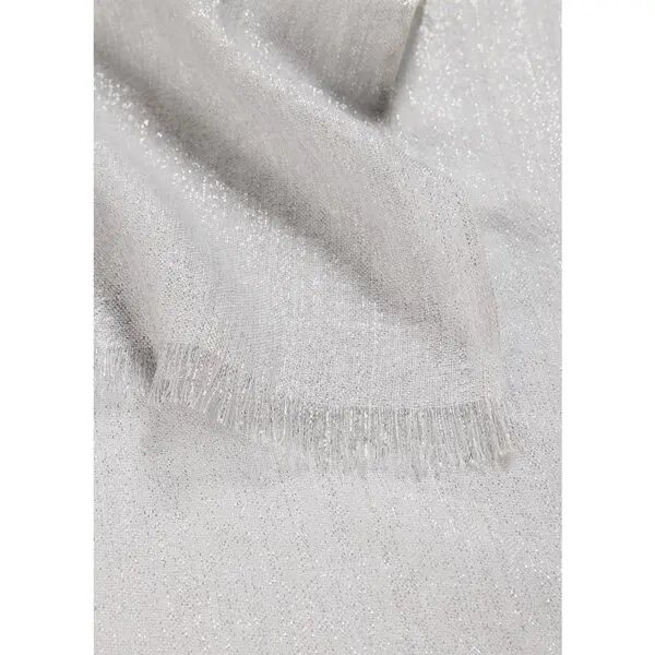 Brunello Cucinelli Sparkling Cashmere And Silk Scarf - Grey