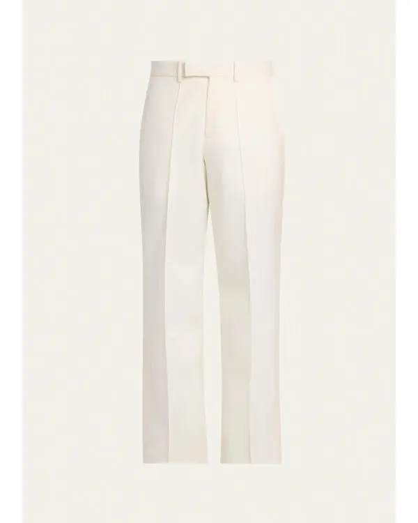 Alexander McQueen Wool Pintuck-pleated Wide-leg Trousers
