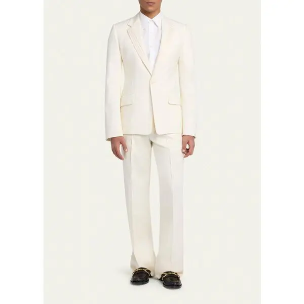 Alexander McQueen Wool Pintuck-pleated Wide-leg Trousers