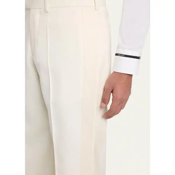 Alexander McQueen Wool Pintuck-pleated Wide-leg Trousers