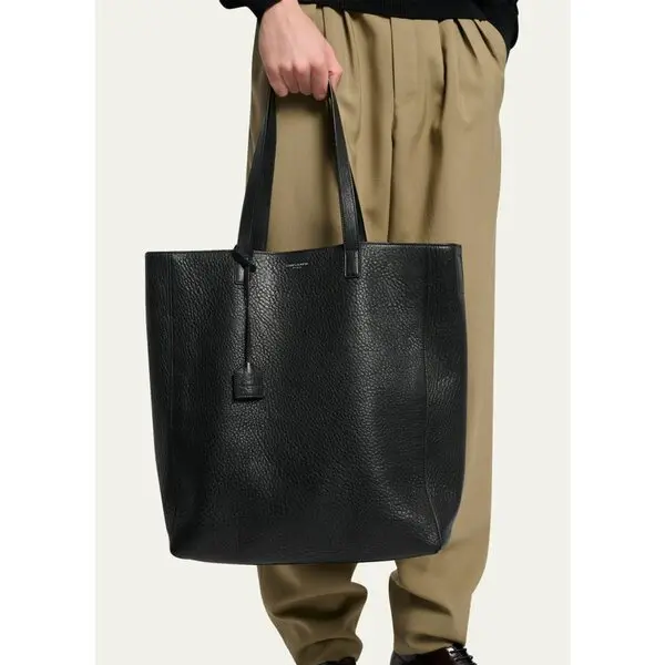 Saint Laurent Large Leather Shopper Bag