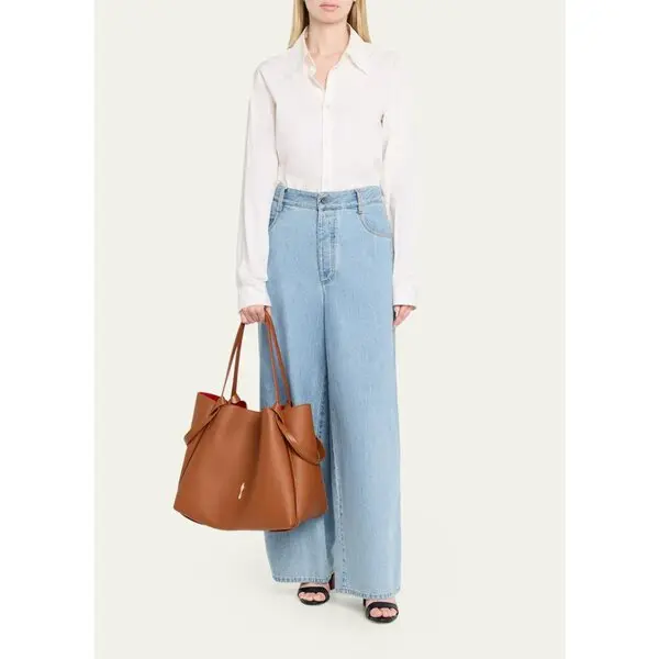 CHRISTIAN LOUBOUTIN Bettina Large Leather Tote Bag - Cuoio