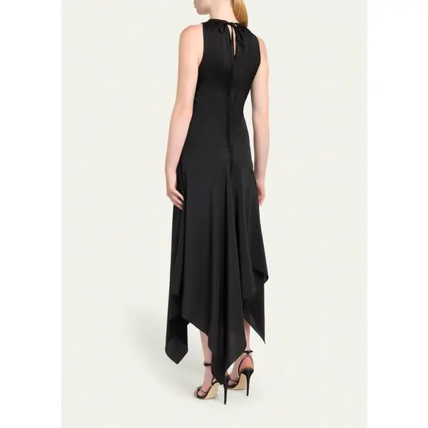Alexander McQueen Sleeveless Flowy Handkerchief Midi Dress