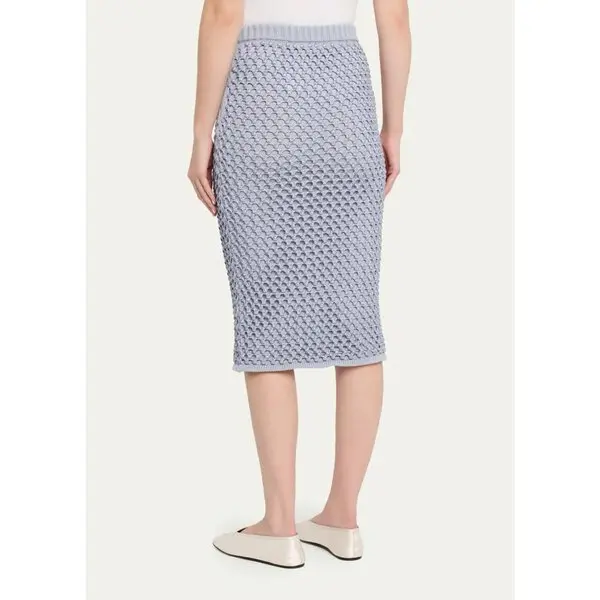 DIOTIMA Spice Crystal Crochet Knit Midi Skirt
