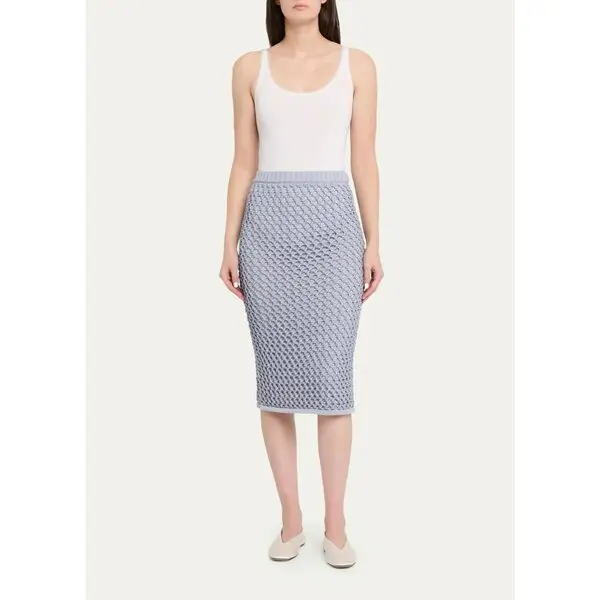 DIOTIMA Spice Crystal Crochet Knit Midi Skirt