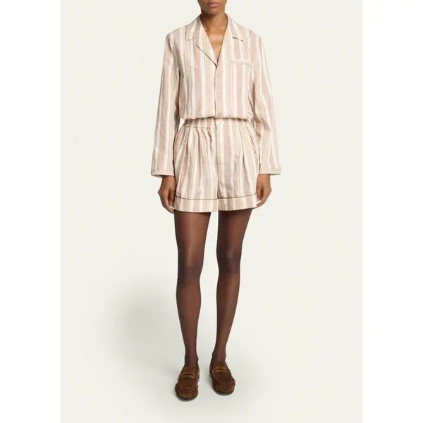 Saint Laurent Striped Cotton Pajama Shirt