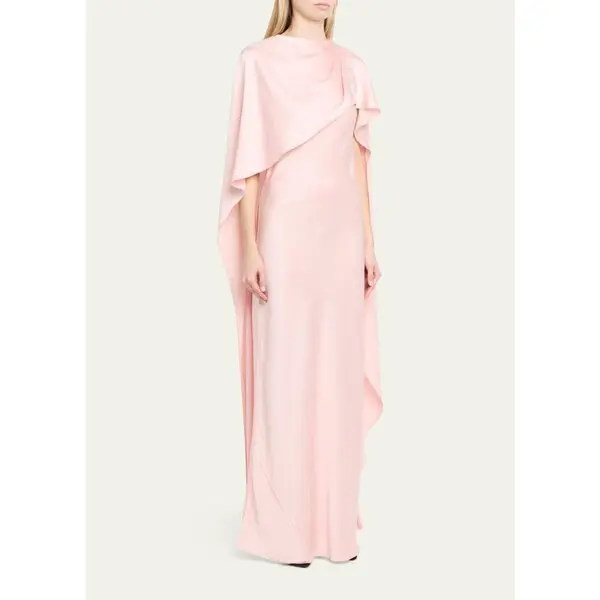 Simkhai Izel Satin Cape Dress