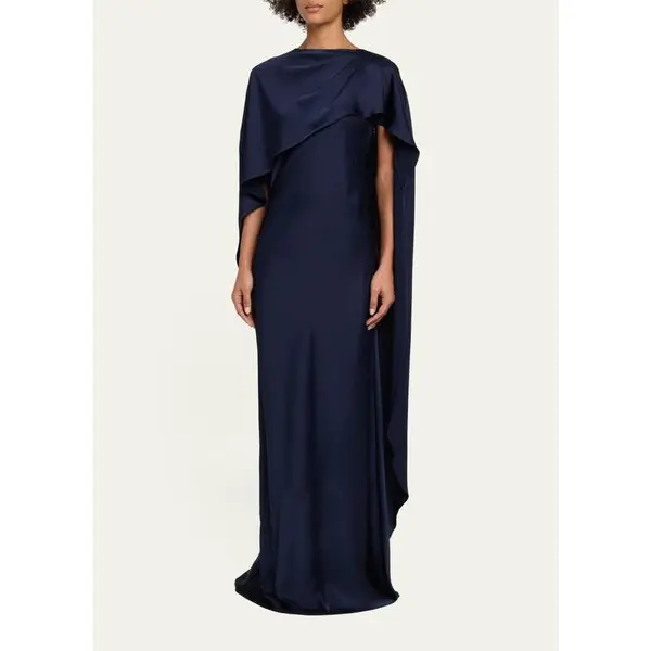 Simkhai Izel Satin Cape Dress