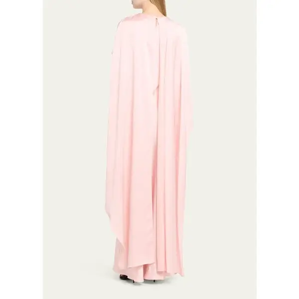 Simkhai Izel Satin Cape Dress