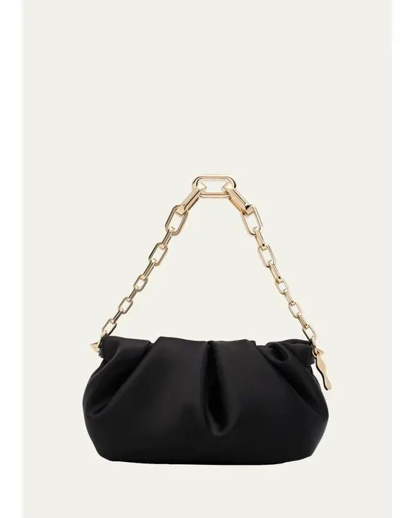 CHRISTIAN LOUBOUTIN Eva Small Leather Shoulder Bag - Black