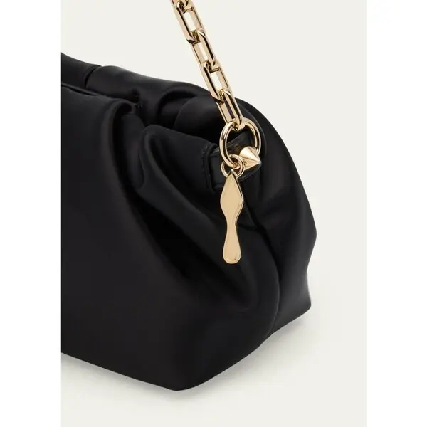 CHRISTIAN LOUBOUTIN Eva Small Leather Shoulder Bag - Black